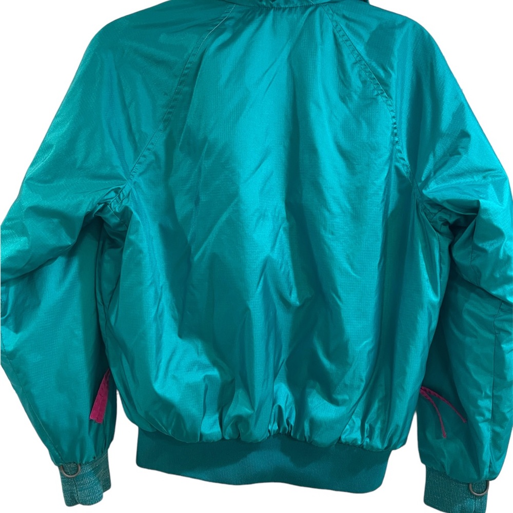 Vintage Green & Pink 80s Columbia Puffer Jacket - Gem